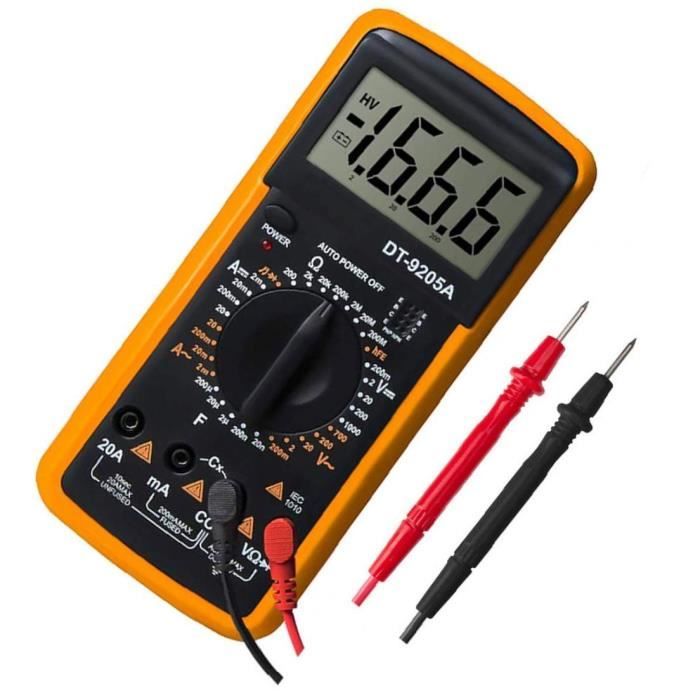 Testeur électrique multimètre numérique AN-DT9205A TENUE DE DONNÉES ...