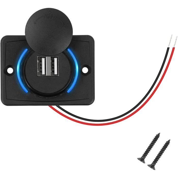 Prise Usb 12V Encastrable, Double Port Usb 12V-24V Prise, 3.1A Chargeur ...