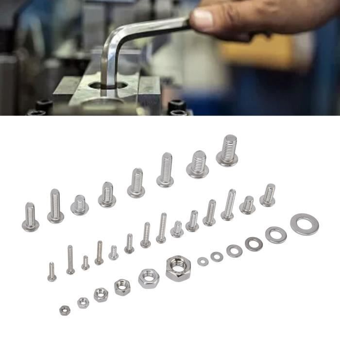 Kit de vis à douille hexagonale 460 Pcs Hex Socket Head Cap Hex Socket ...