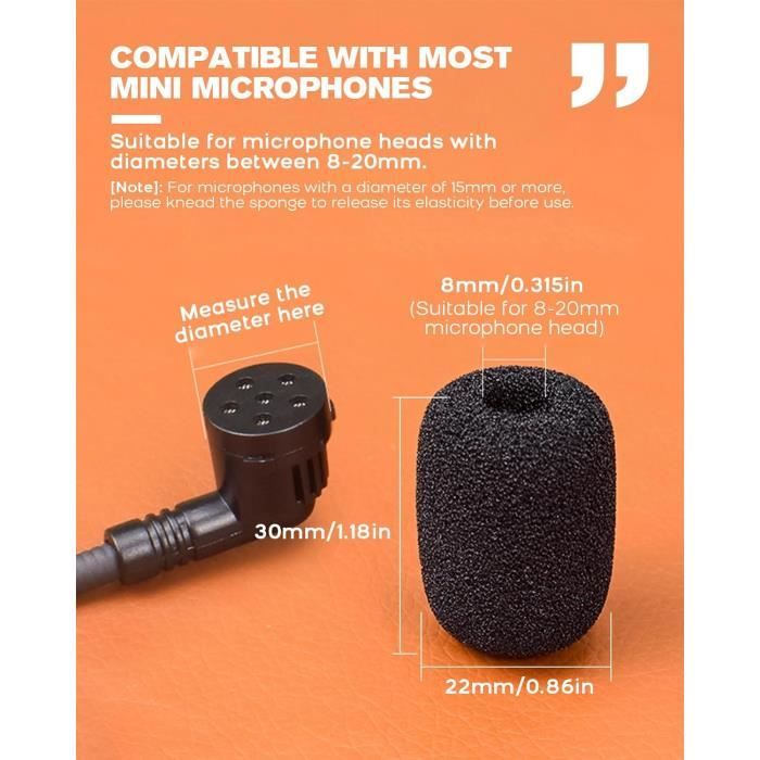 20 pcs Mousse Micro Casque, Bonette Micro Casque, Bonette Microphone ...