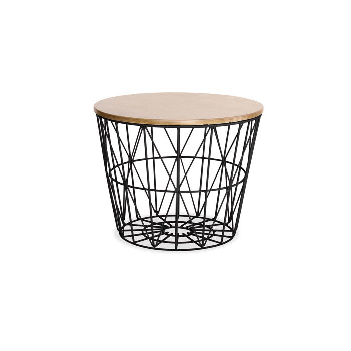 Table d'appoint Panier – Style Modern Gris foncé - Cdiscount Maison