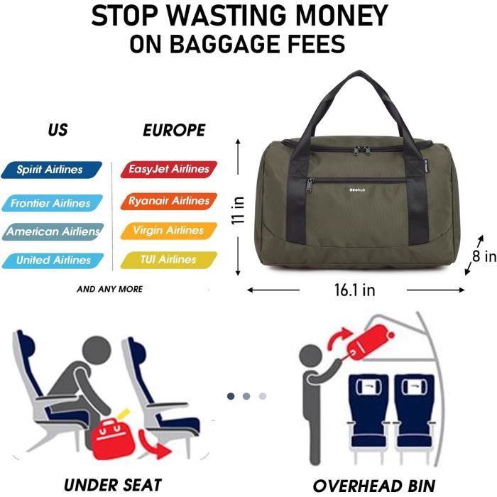 Sac De Voyage Pour Articles Personnels Spirit Airlines - 45,7 X 35,6 X ...