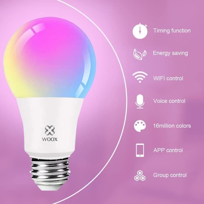 Ampoule Connectée Alexa, Ampoule Intelligente 10W Wifi Led Smart Bulb E27,Compatible Avec Alexa ...