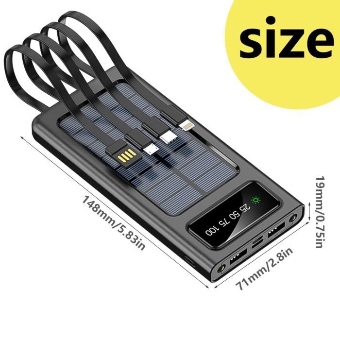 Kit panneau solaire 25W et 4 USB Solar Powerbank Kit solaire, Panneaux solaires monocristallins ...