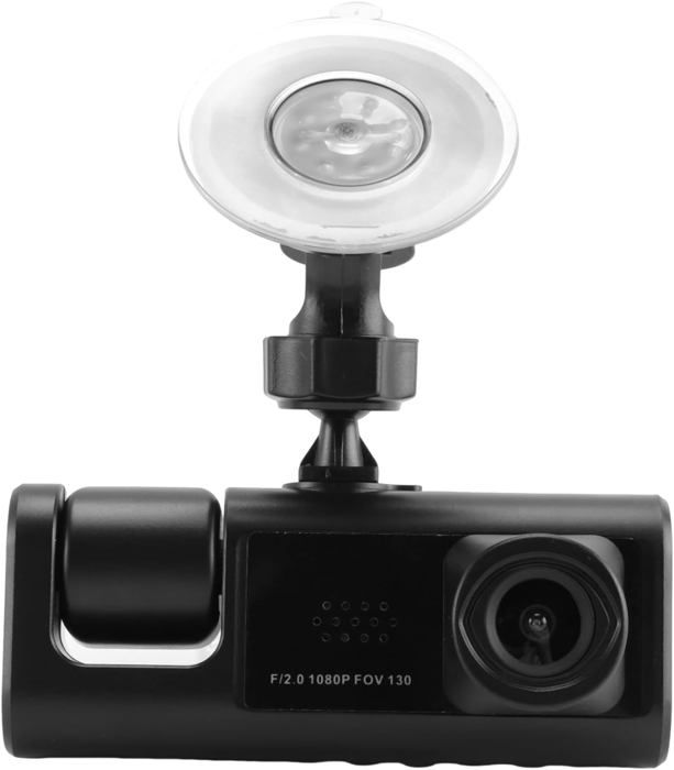 3X 3 Lentilles De Caméra Voiture Dvr 3 Canaux Dash Cam Hd 1080P Et ...