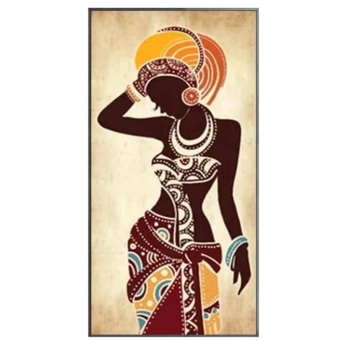 Tableaux sur Toile Femme Noire Africaine Toile Peinture Ethnique Art ...