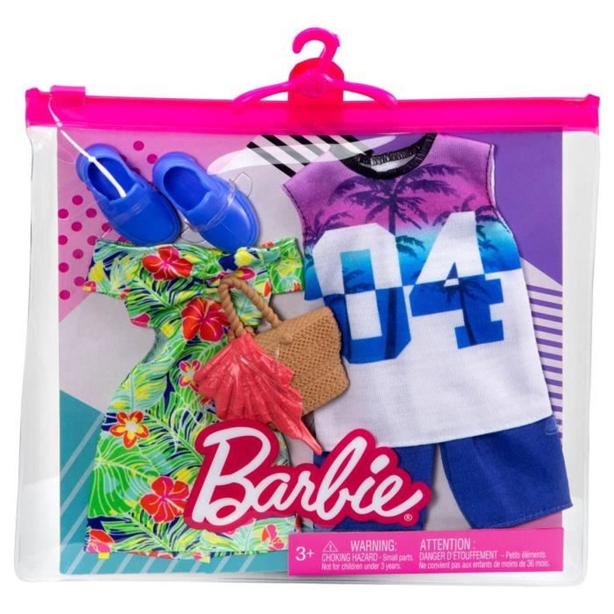 Barbie et Ken Tropical Fashion Pack - HBV72 - Ensemble de 2 Tenues ...
