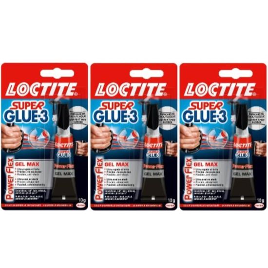 Loctite Super Glue-3 Power Flex Gel Max Colle transparente ultra forte ...