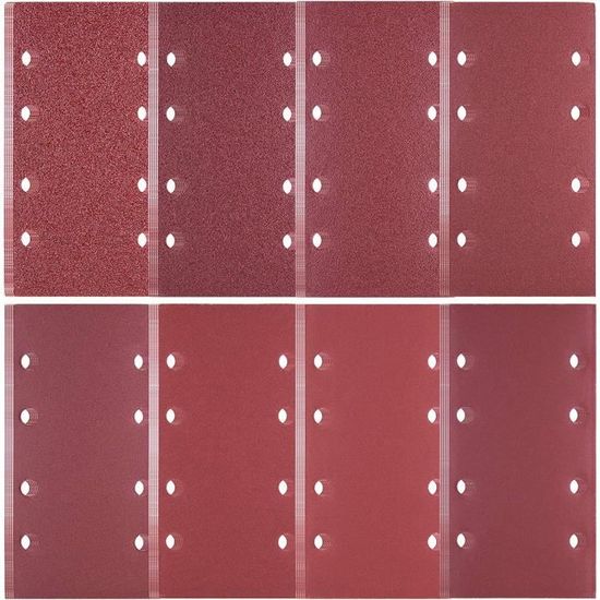 40 Pièces Feuilles Abrasives avec Crochet et Boucle Patins Abrasifs 8 ...