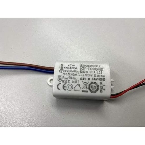 Eaglerise EBP006C0300S1 Transformateur LED 300 mA 6 W[386] - Cdiscount ...