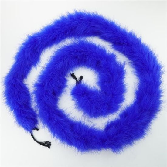 PLUME DE DECORATION,Royal blue--Plumes de dinde de couleur Boa, 2 ...