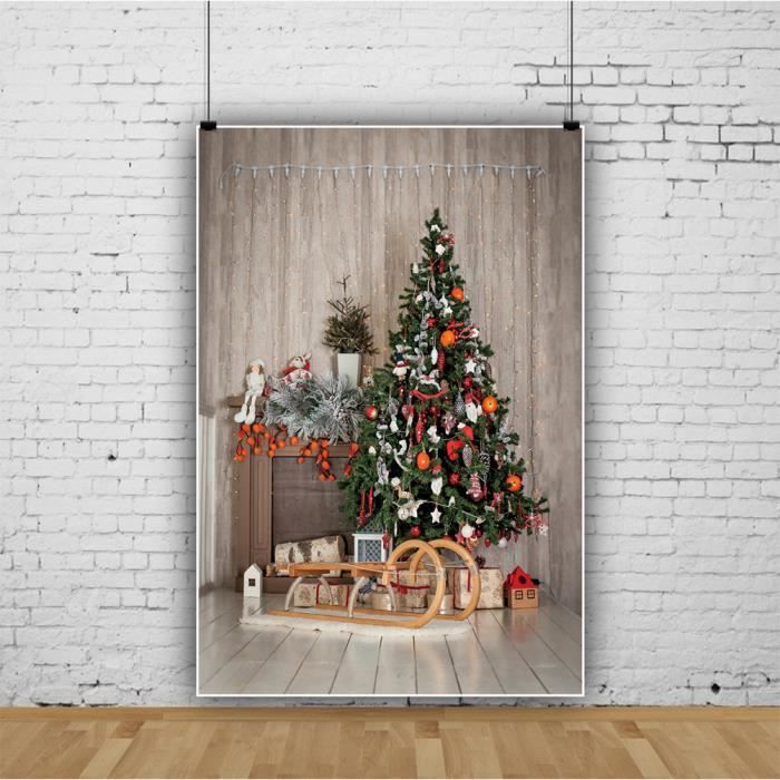 Toile de Fond de Noël,2.1x1.5m Décors Vinyle pour Photographie, pour ...