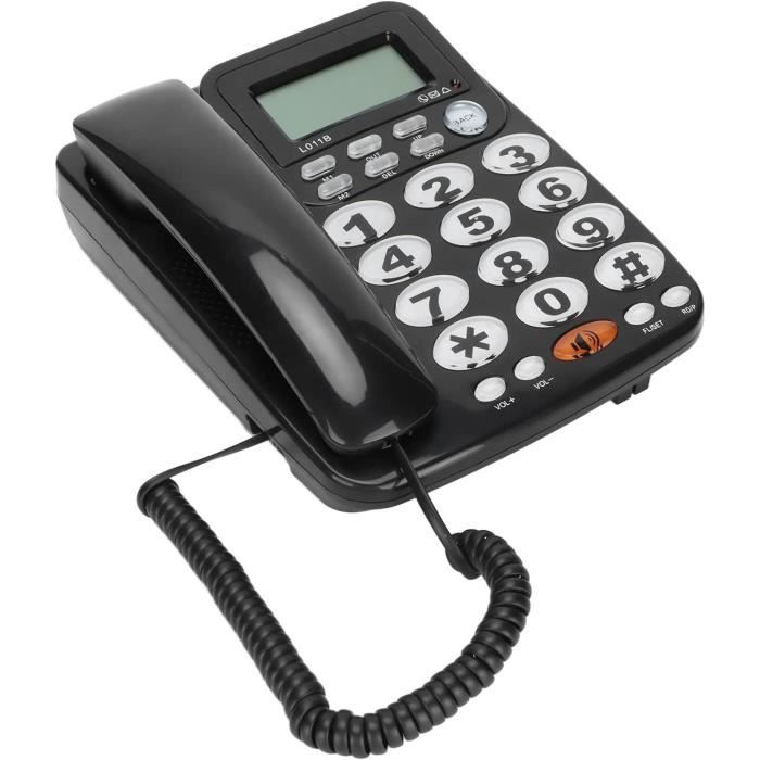 Téléphone Standard Filaire avec Répondeur et Identification de L ...