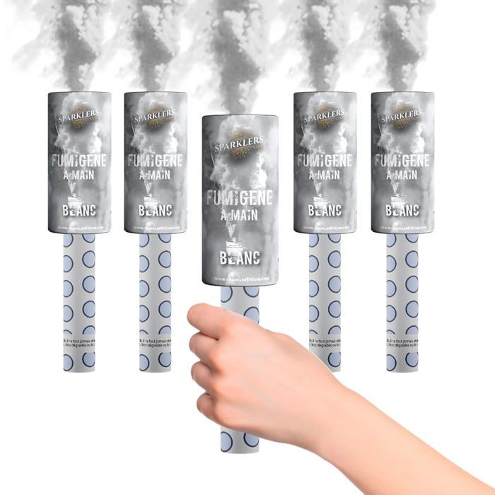 Fumigène Torche a Main 45 secondes couleur Blanc - Lot de 5 ...