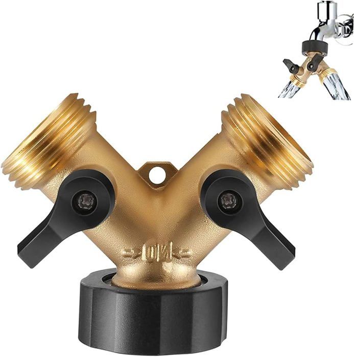 Connecteur en Yconnecteur de tuyaurobinet de lave-linge doubledistributeur en Y 2 voies34popour ...