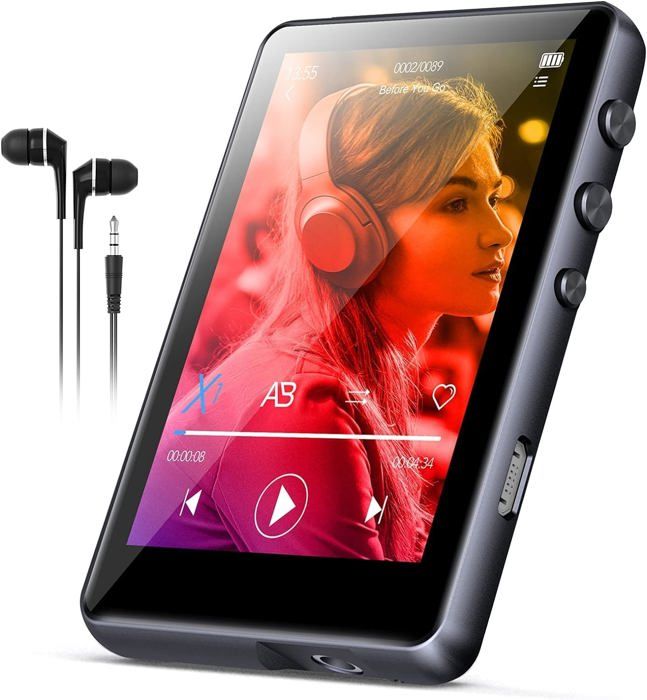 64Go Lecteur Mp3, Bluetooth 5.3 Hifi Music Player, 2.4 Pouces Écran ...