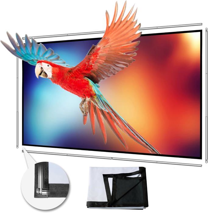 Videoprojecteur - Écran De Projection Pliable 70" Avec Tige ...