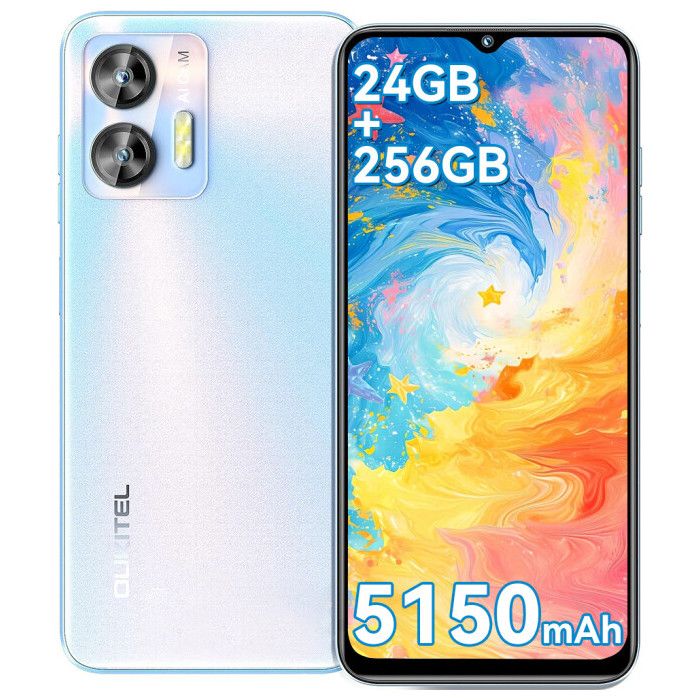 OUKITEL C35 Téléphone Portable 4G - 24Go (12+12) RAM /256Go ROM - 6.56 ...