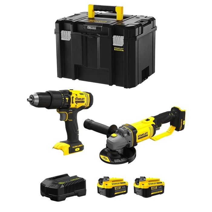 STANLEY FatMax Kit SVK213 (SFMCD711 + SFMCG400 + 2 x 4,0 Ah + Chargeur ...