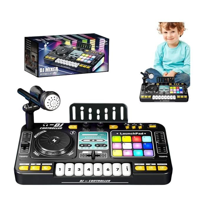 Table De Mixage DJ Enfant, Platine DJ Enfant avec Lumière Et Clavier ...