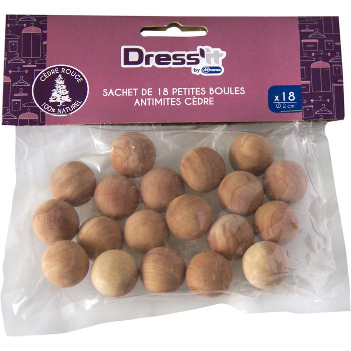 ANTIMITE SACHET 18 BOULES EN CEDRE - Cdiscount Au quotidien