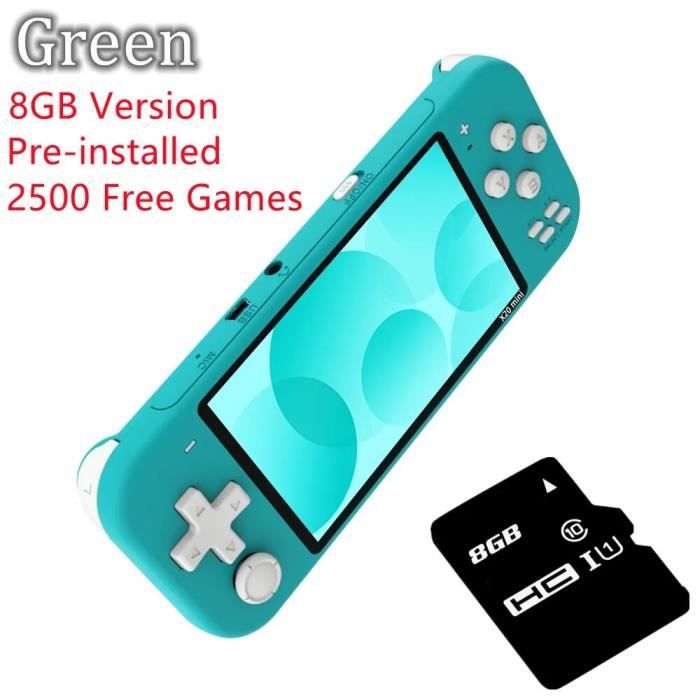 Console de jeu portable Green 8 Go X20 Mini - écran IPS 4.3 pouces ...