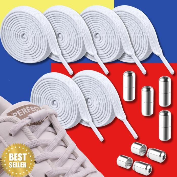 Lacets élastiques sans attacher. Lacets réglables résistants avec ...