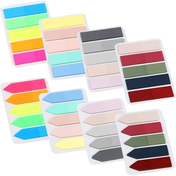 Lot de 1600 Pièces Notes Autocollantes-Marque Page Adhesives Notes ...