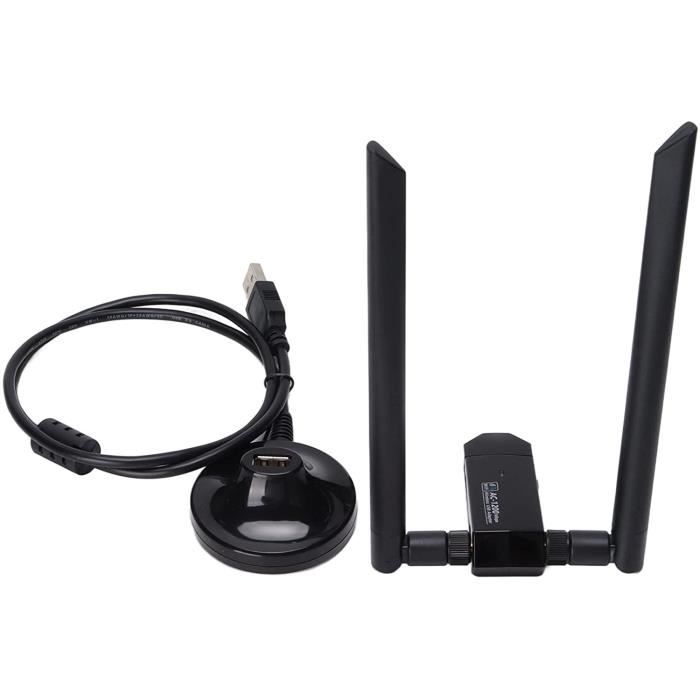 Carte Réseau sans Fil 1200Mbps Longue Portée Adaptateur WiFi USB sans Fil Double Bande pour PC ...