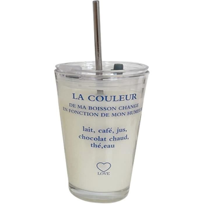 Paille Sippy Cup for Adultes, Tasses À Café en Verre Clair en Vrac ...