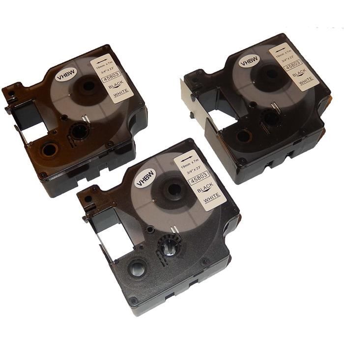3x Cartouches Cassette Ruban à écrire 19mm pour Dymo LabelMaker PC2 ...