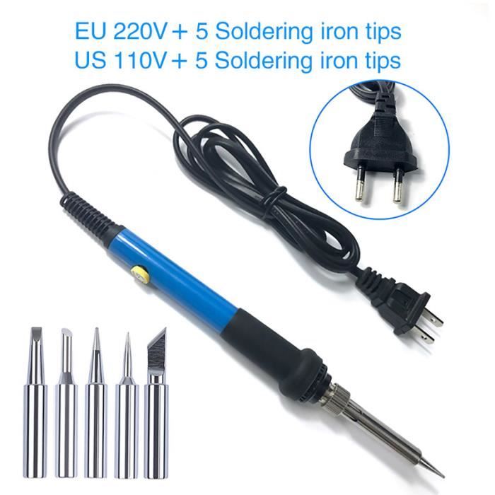 Poste a souder,Mini fer à souder électrique à température réglable 60W,Station de travail,Mini ...