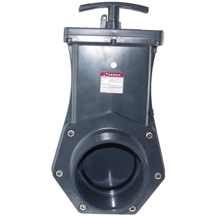 Ø110 mm vanne bassin aquatique a guillotine PVC-Cepex 50,000000 - Cdiscount Bricolage