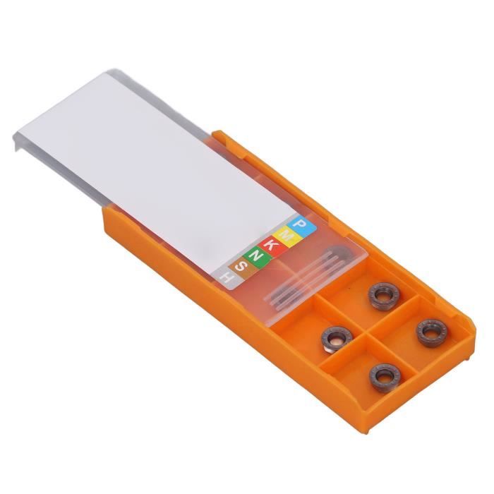 EJ.life Insertion de tournage 10 pièces tournant Insert carbure cémenté tour Cutter fraisage CNC ...