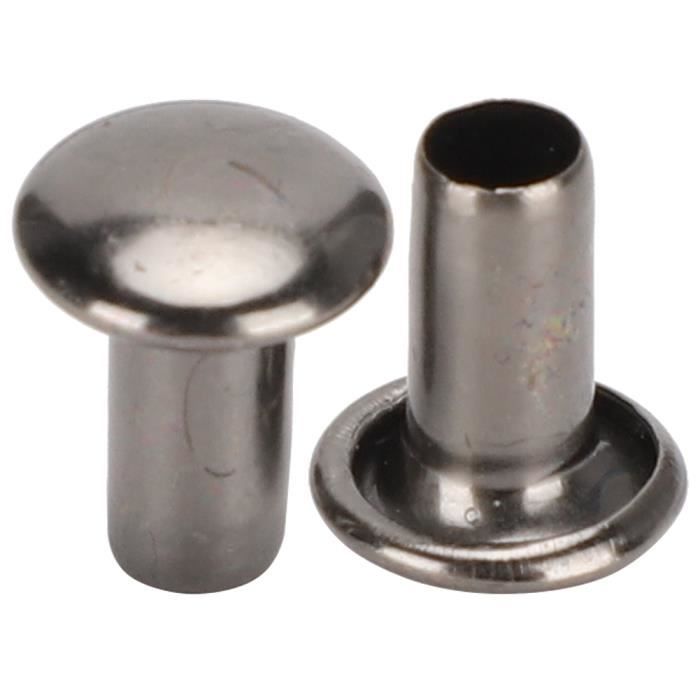 ROM Rivets Creux 8 X 8 Mm 200Pcs Rivets Creux Cap Rond Plat Pour Boites ...