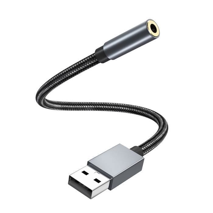 INF Adaptateur audio USB-A vers prise jack 3,5 mm Gris - Cdiscount ...