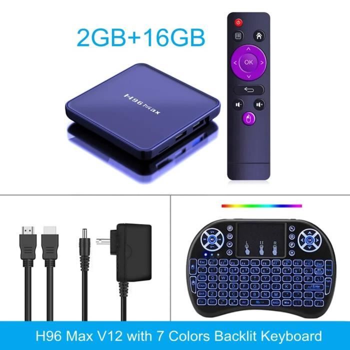 Box multimedia,Woopker-Boîtier TV H96 Max V12,Android 12,4 Go-32 Go-64 ...