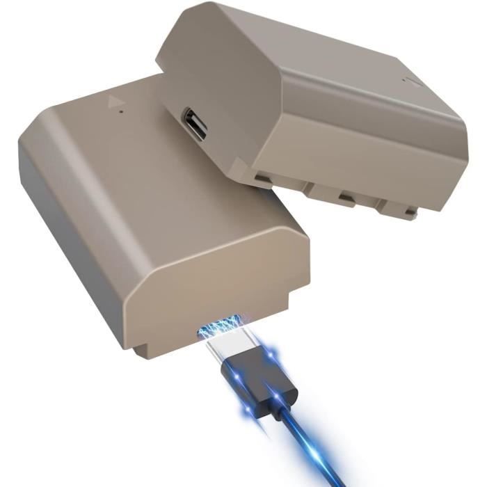2X Np-Fz100 Batterie 2280Mah Avec Connecteur Charge Directe Type C ...