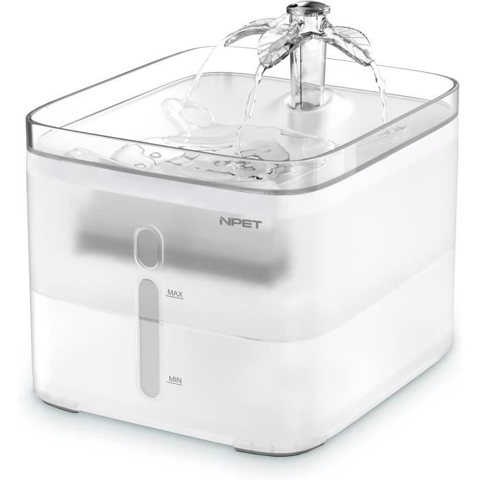 NPET Fontaine à Eau pour Chat et Chien Automatique, Transparent ...