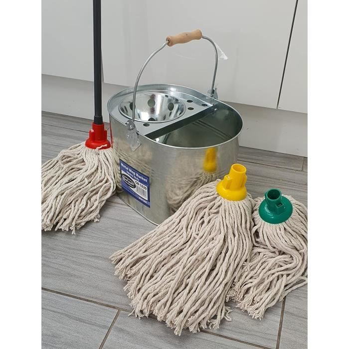 Socket Push Lot De 6 Têtes De Balai À Franges En Plastique Py Coton Et ...