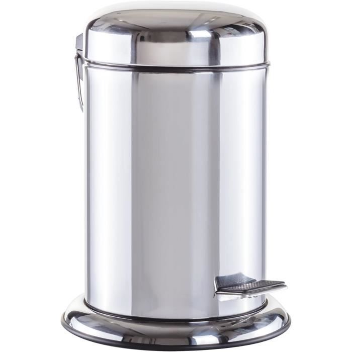 Push Bac À Pédale Accessoires De Bain, Acier Inoxydable, Silver[t3251 ...
