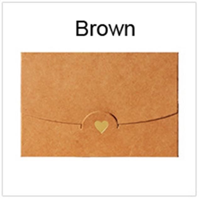 Carte d'invitation,Kraft-11x17.5cm--Enveloppe En Papier À Fermoir Coeur ...