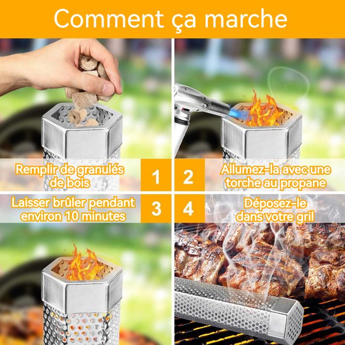 C Tube de fumage acier inoxydable 304 12 pouces tube fumoir pour ...