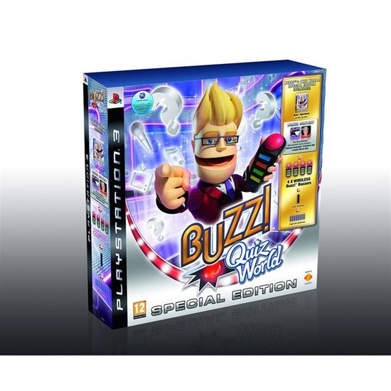 BUZZ! QUIZZ WORLD FAMILY Edition spéciale + 4 Buzz - Cdiscount Jeux vidéo