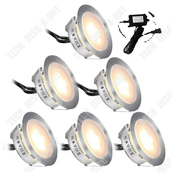 Spot LED encastrable - TD - 6 pcs - 1.5W - Étanche IP67 - Blanc chaud 2800K - Cdiscount Maison