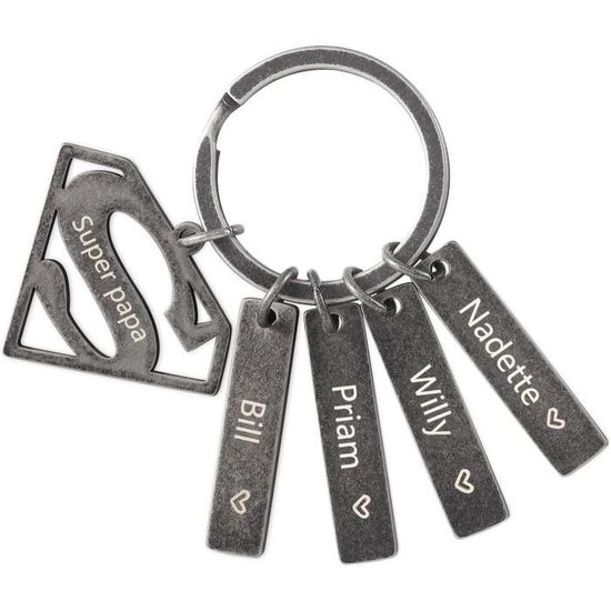 Porte-Clés Personnalisé Pour Homme Et Femme Avec Prenom Et Texte Porte ...
