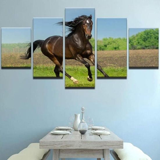 5 Panneau Mural Cheval Animal Tableaux Decor muraleartistique ...