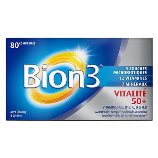 Bion 3 Senior Vitalité 50+ 80 comprimés - Cdiscount Santé - Mieux vivre