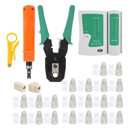 GOTOTOP Ensemble d'outils de câblage réseau Kit d'outils de câblage ...