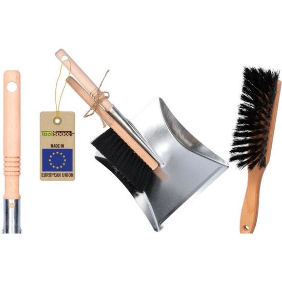 | Kit Balayage Manuel 2 Pièces | Pelle Galvanisé Avec Manche Bois Et ...